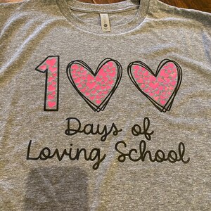 100 Days of School SVG, 100 Days of Loving School SVG, 100 Hearts SVG ...