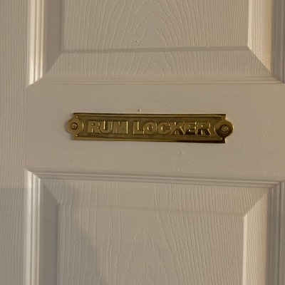 Brass Door Signs Poop Deck, Head, Screw Room, Captain, Skipper Rum ...