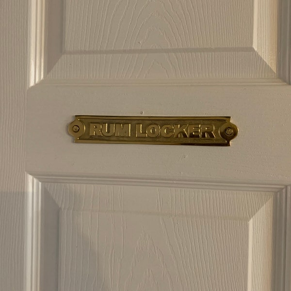 Brass Door Signs - Poop Deck, Head, Screw Room, Captain, Skipper - Rum ...