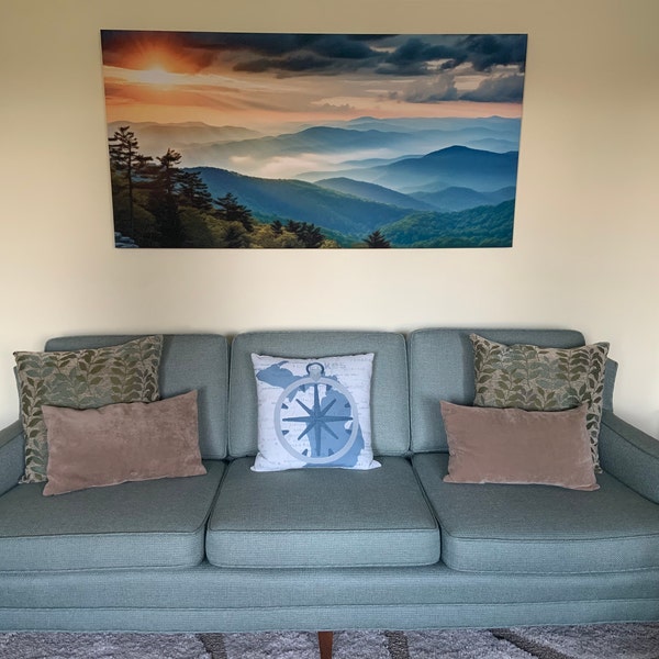 Blue Ridge Mountains, Canvas Wall Art, National Park Poster, Extra ...