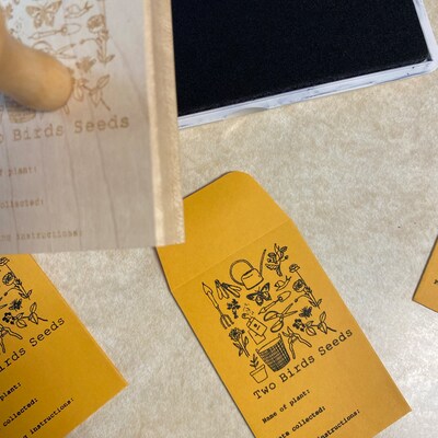Custom Seed Packet Stamp Wildflower Seed Stamp Seed Labeling Stamp From ...