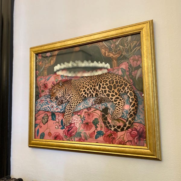 DISCO LEOPARD Maximalist Wall Art Leopard Print Leopard Wall Art Disco ...