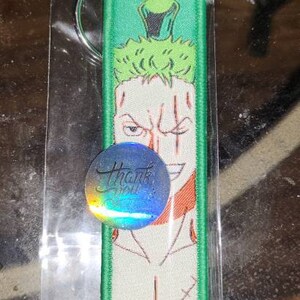 Anime Embroidered Jet Tag Keychain - Etsy