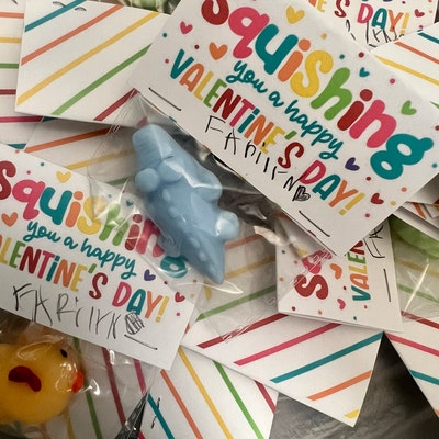 Printable Squishing You a Happy Valentine's Day Bag Topper, Kids ...