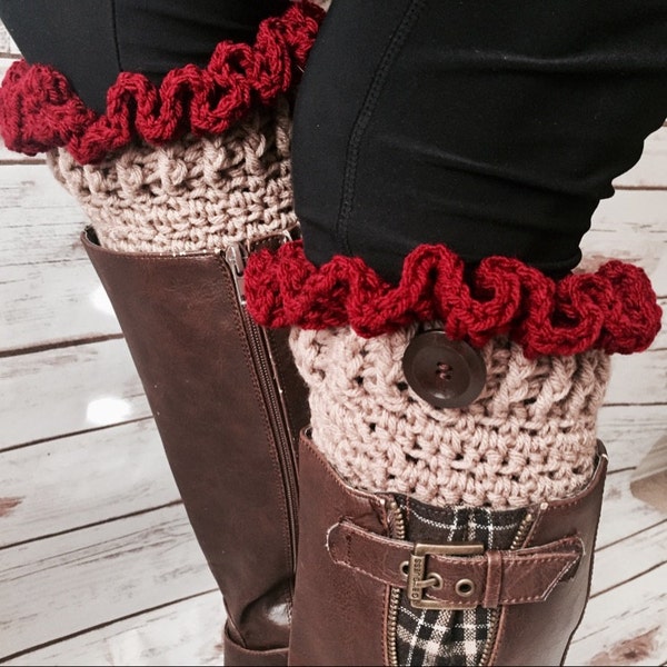 Crochet Pattern-the Rainya Boot Cuff/warmer Set (toddler, Child, and ...