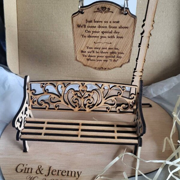 Personalised Wedding Memorial Centrepiece Candle Display - Bench - Save ...
