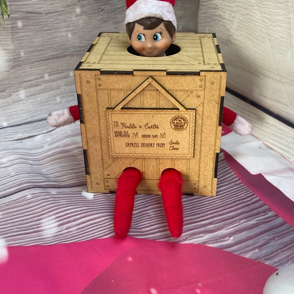 Elf Arrival Box Crate SVG ,christmas Laser, Elf Props , Christmas Laser ...
