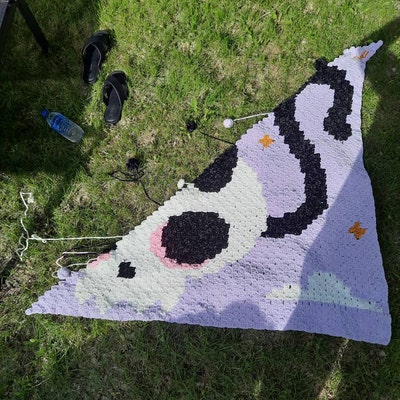 C2C Crochet Halloween Cat Patterns, C2C Graphgan Pattern, Halloween ...