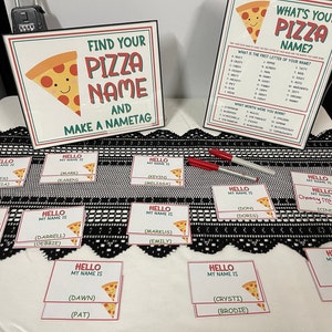 What's Your Pie Name Party Game With Nametags & Sign Pi Day ...