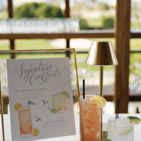 Custom Watercolor Signature Drink Signs, Watercolor Signature Cocktail ...