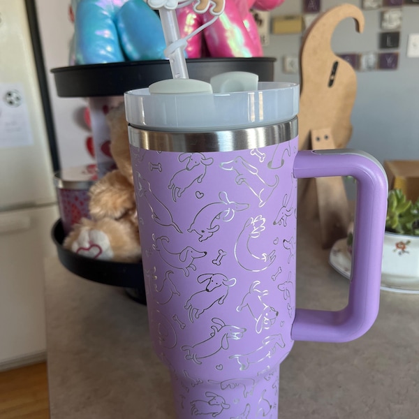 Roses 40oz Stanley OR Generic Laser Engraved Tumbler, Floral Gifts ...