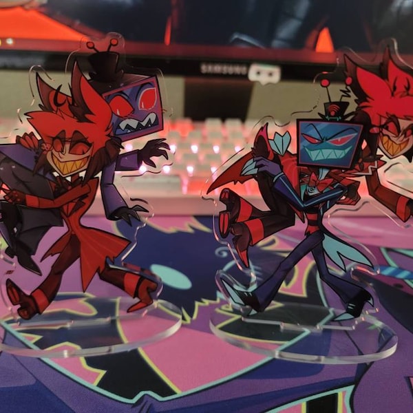 Hazbin Hotel Radiostatic Vox Alastor Acrylic Standee - Etsy