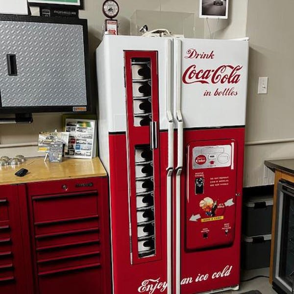 Vintage Fridge Decal Peel Stick, Fridge Wrap Vinyl, Coca Cola Fridge ...