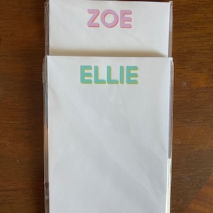 Modern Classics First Name Notepad, Custom Notepad, Personalized Paper ...