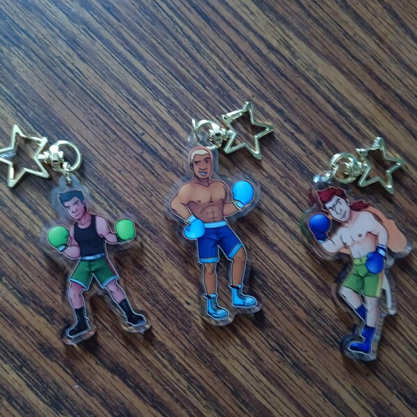 Catboy Glass Joe & Great Tiger - Punch-out!! Acrylic Charms - Etsy