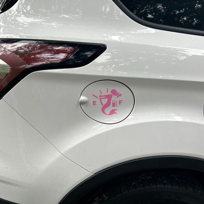 Mermaid Gas Cap Decal, Funny Fuel Door Sticker, Gas Door Decal, Girl on ...