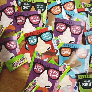 Funny Booger Nose Picking Valentines Classroom Balloon Holder ...