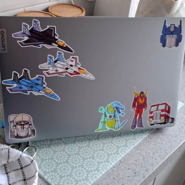 Transformer One Megatronus Holographic Sticker Retro Style for Laptop ...
