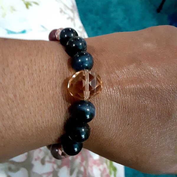 Peach Bling Diffuser Bracelet ~ Essential Oil ~ Aromatherapy ~ Blue ...