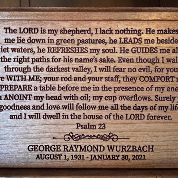 Cremation Urn for Human Ashes | Ashes Keepsake | Custom Urn | Wooden ...