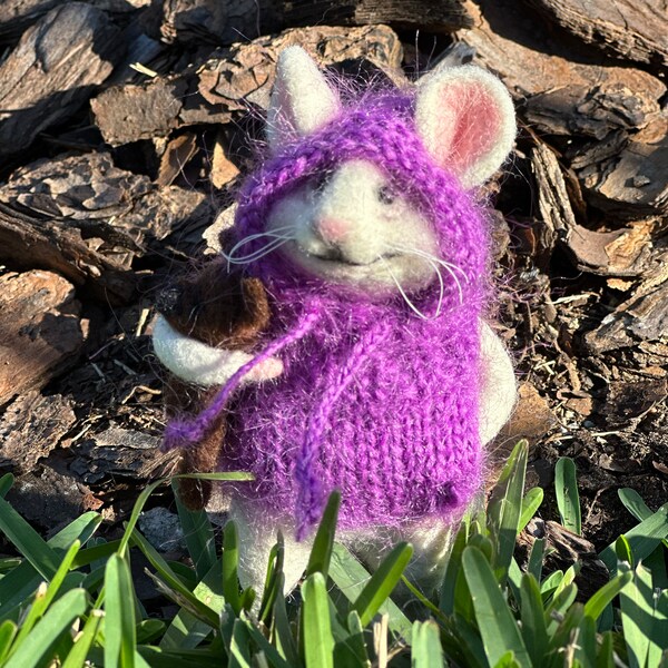 Made to Order Sculpture Mouse in Jumper Figurine Mouse in Clothes Filz ...