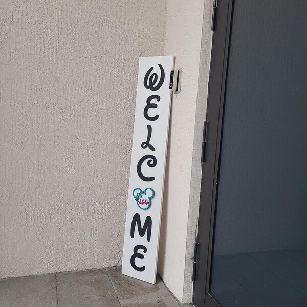Original One of a Kind Mouse Inspired Door Hanger, Welcome Sign, Door ...