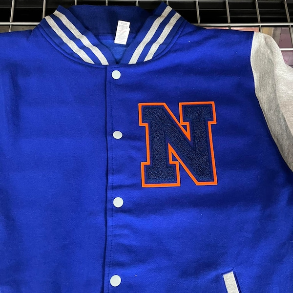 Royal Blue/white 6” Chenille Varsity Letterman Letter Patches / A-Z ...