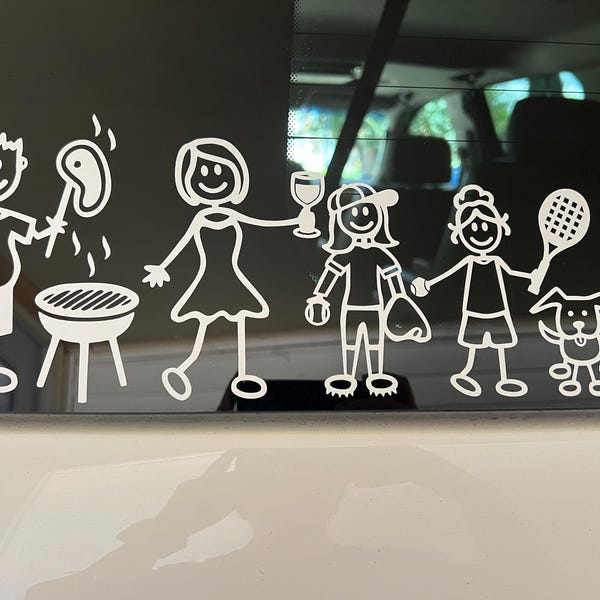 Create Your Own Stick Figure Family Decal/sticker - Etsy