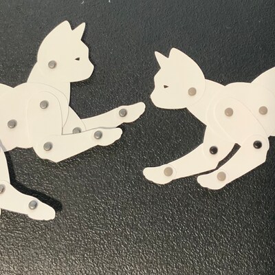 Black Cat Paper Puppet Articulated Doll - Etsy