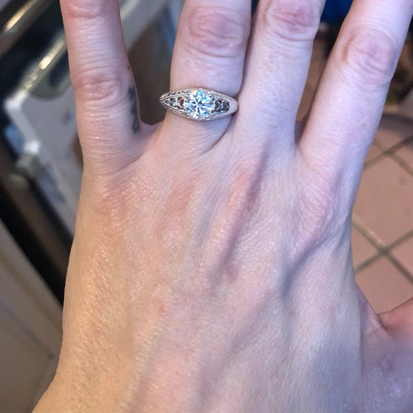 Round Engraved Shank (4mm - 7mm) Sterling Silver Pre-notched RING ...