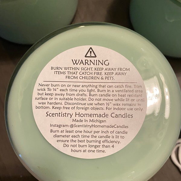 Custom Candle Warning Labels, Custom Candle Warning Stickers, Candle ...