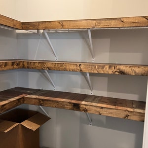 Custom Rustic Gray Wood Shelf Metal Wire Rack Cover Pantry - Etsy