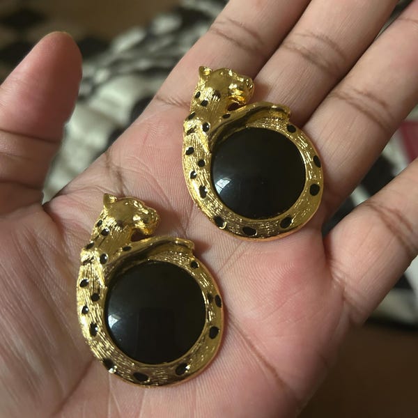 Vintage Heavy Duty Bulky Gold Metal Frog Closure / READ DESCRIPTION ...