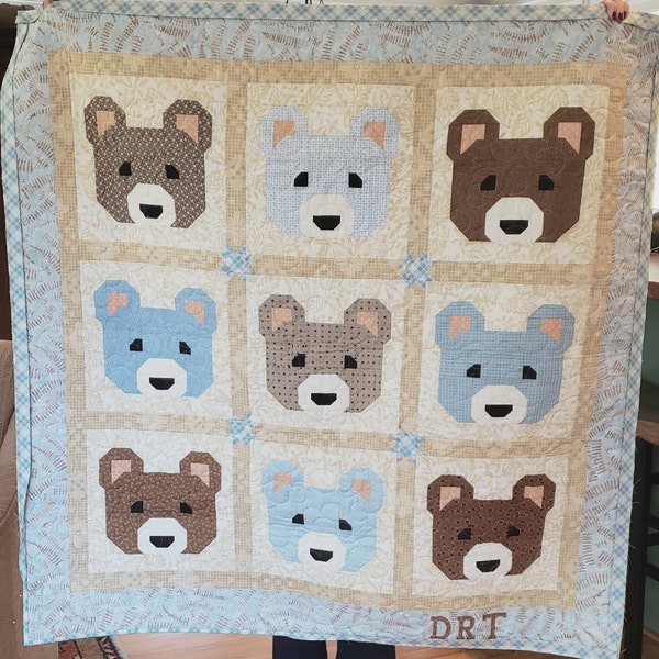 Set of 4 Farm Animals Quilt Block Patterns: Chicken, Cow, Pig, and Barn ...