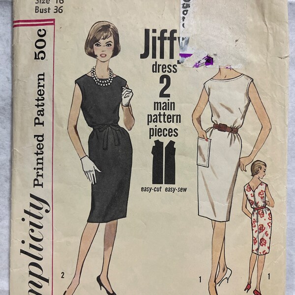 Simplicity 8634 - Vintage 1960's Teen/jr Dress and Blouse Sewing ...