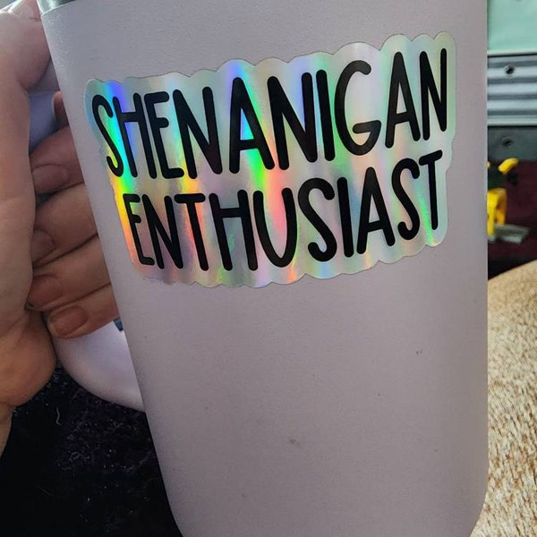 Shenanigan Enthusiast Laptop Stickers, Funny Stickers, Sarcasm Laptop ...