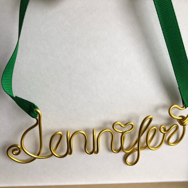 Personalized Wire Name Christmas Ornament - Handmade Aluminum - Etsy