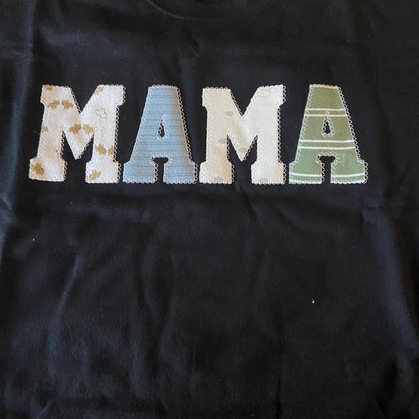 Mama Embroidered Baby Outfit Keepsake Applique Sweatshirt Simple Mama ...