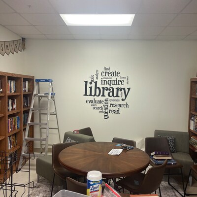 Library Vinyl Wall Art Decals, Library Wall Decal, Education Decals ...