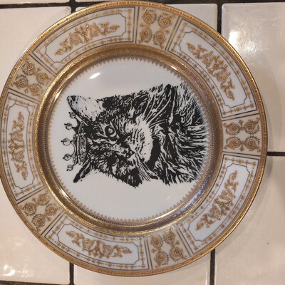 Green, Blue, or Pink Porcelain Cat Tea Set, 7 or 11 Pieces, Food Safe ...