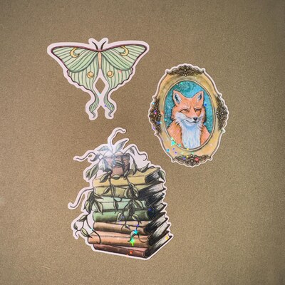 Holographic Book Sticker, Laminated Stickers, Words Are Magic ...