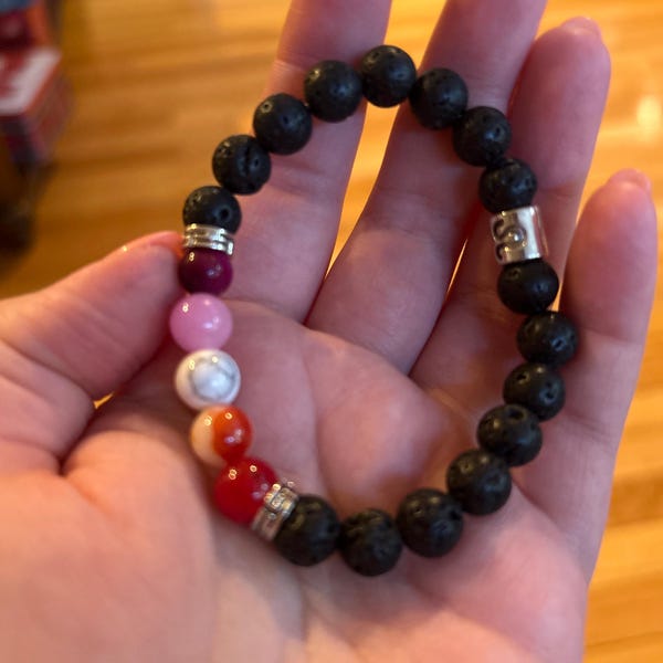 Trans Bracelet Black Hematite Zodiac Sign Gemstone Bracelet Cute Trans ...