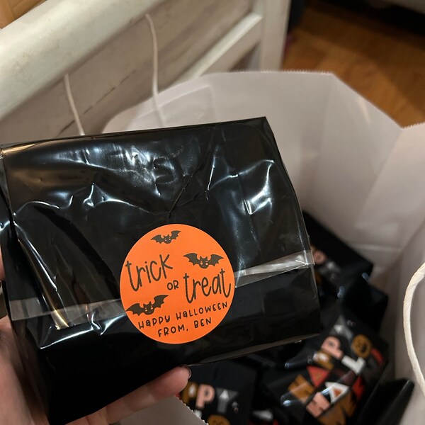 Trick or Treat Bag Stickers | Halloween Labels | Custom Halloween ...