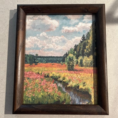 Moody Country 2 Pieces Vintage Wall Art, Forest Landscape Set of 2 ...