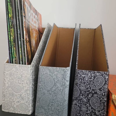 Recycled Gold Floral Print A4 Storage Box Covered in - Etsy