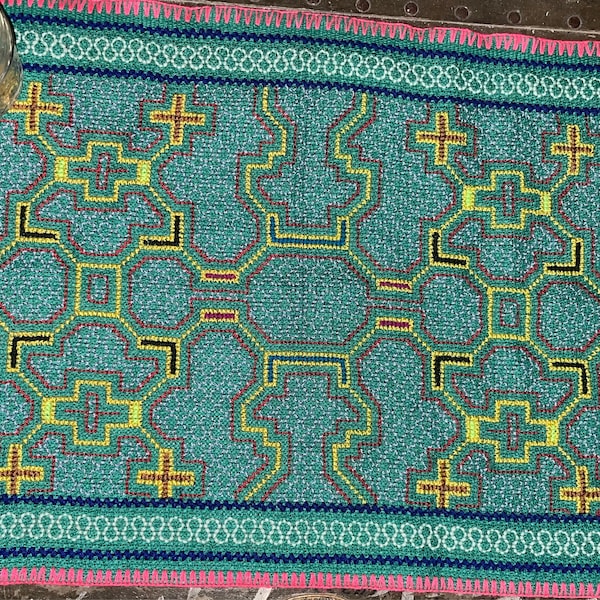 Shipibo-conibo Ayahuasca Acrylic Painting, Handmade Psychedelic Tribal ...
