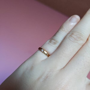 Children's 14K Gold-plated Baby Ring, Toe or Pinky Ring With Clear CZ ...