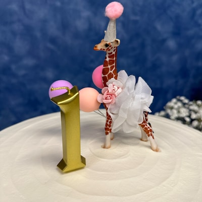 Safari Animal Cake Topper/giraffe Cake Topper/safari Party/two Wild ...