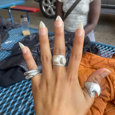 Genuine Silver-pure Silver-real Silver-handmade Silver Brutalist Silver ...