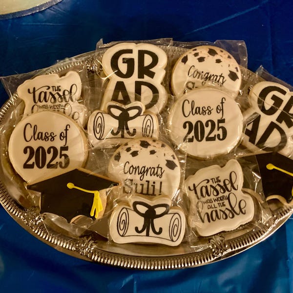 Graduation Cookies Class of 2026 Gift Grad Cookies Personalized W/name ...